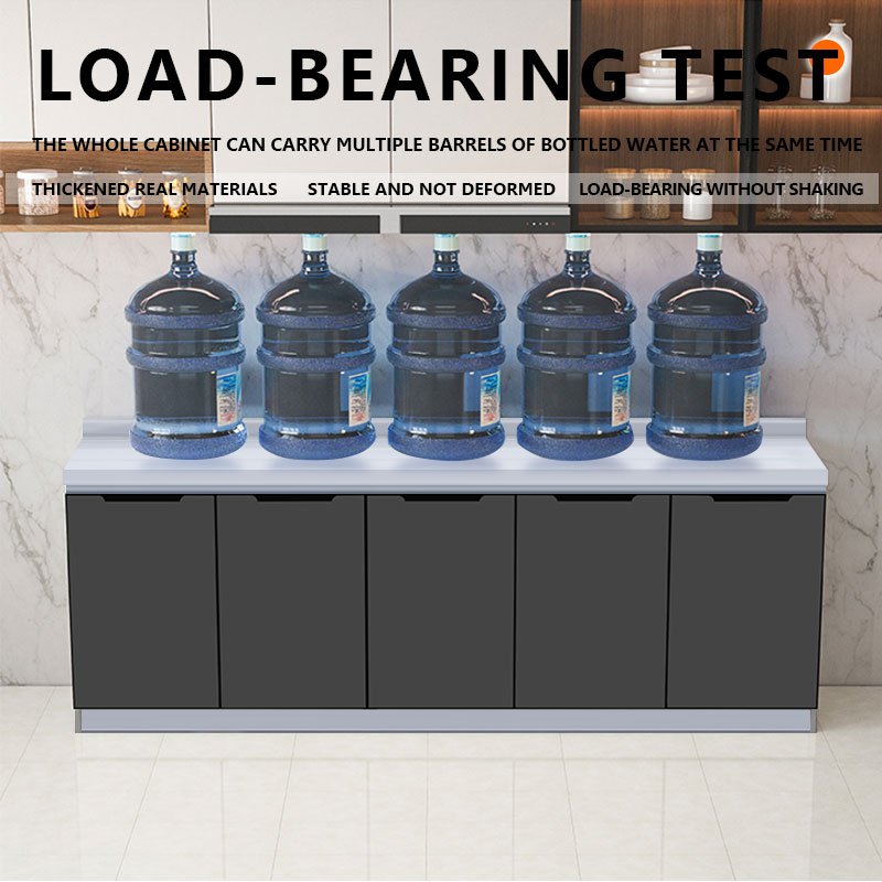 Ready Stock！Grey Industrial Kitchen Stainless Steel Sink Cabinet Table ...