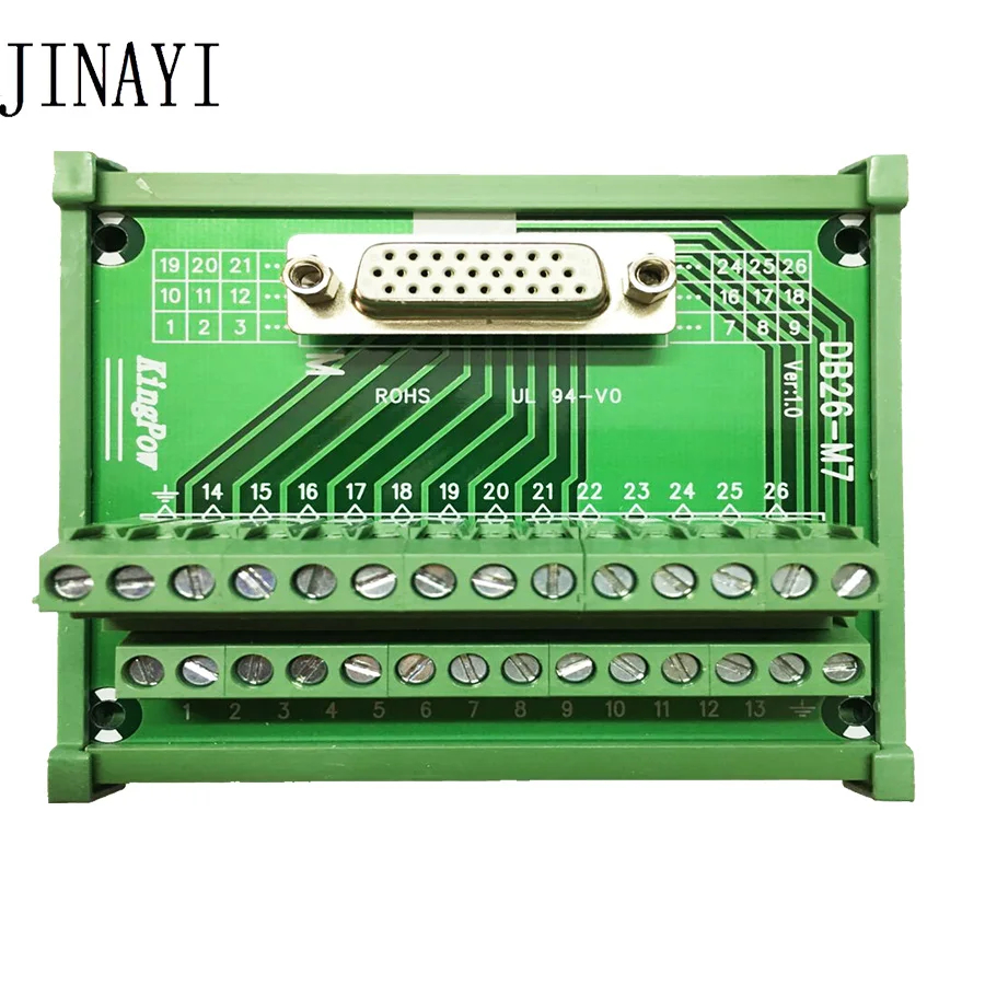 1pc DB26 26 Pin Male Female Adapter PCB Signals Terminal Breakout DIN ...