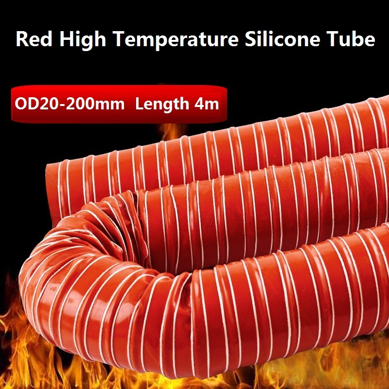 High Temperature Duct Red Silicone Tube 260 ℃ Vulcanized Hot Air Duct ...