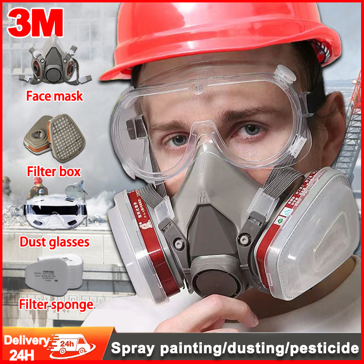 【ILOCAL STOCK】18 in 1 N95 Grade Anti Gas Anti Poison Mask Half Face ...