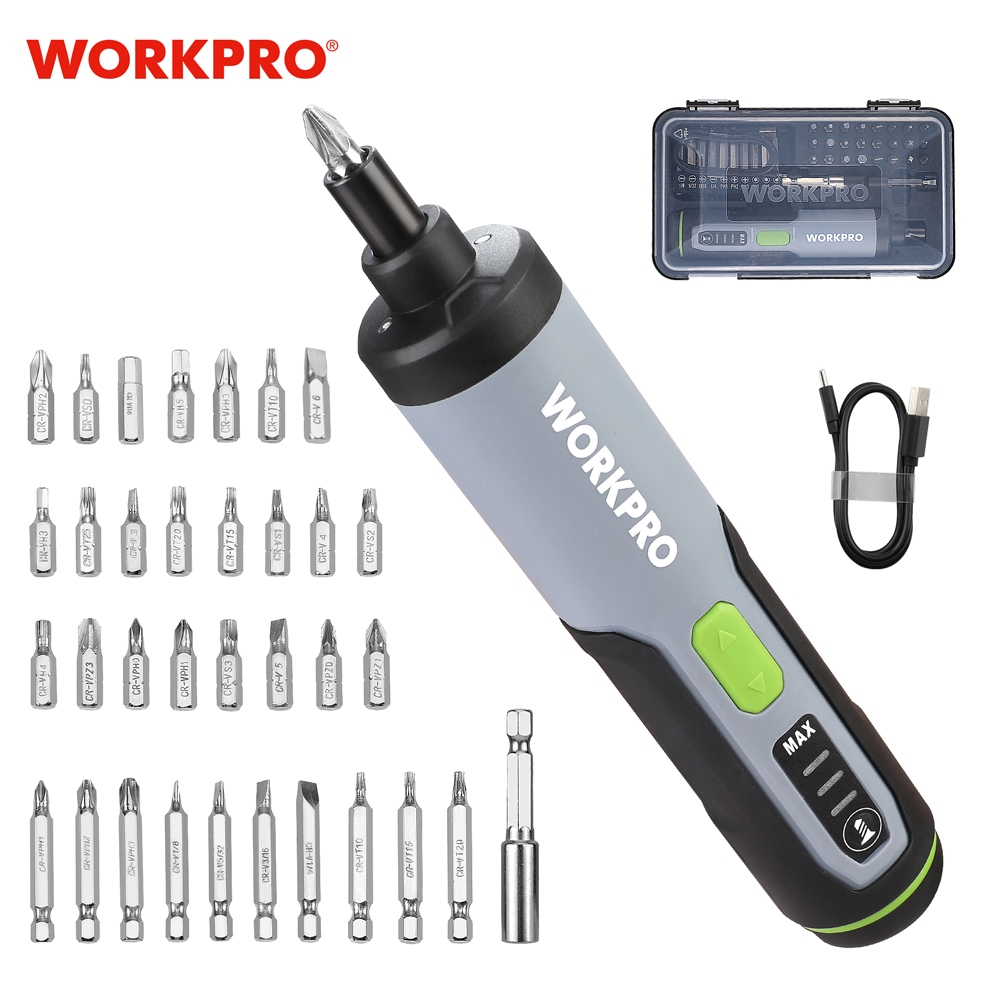 WORKPRO 3.6V Cordless Electric Screwdriver Set Mini Smart Electric ...