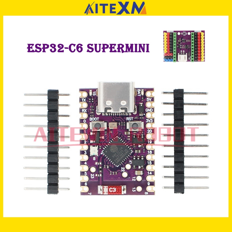 ESP32-C6 SuperMini development board MCU programming learning controller core board | Shopee ...