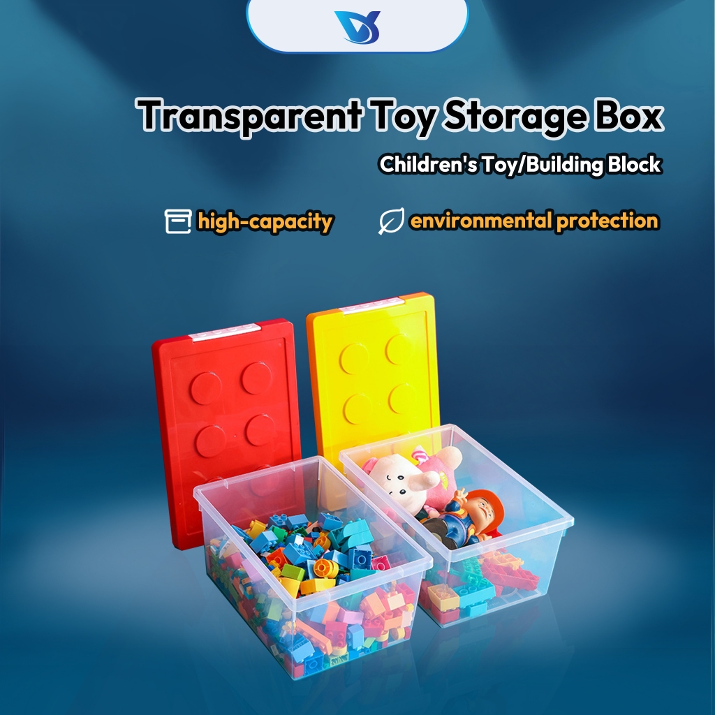 [C.O.D.] Transparent Toy Storage Box Storage Box with Lid Children's ...