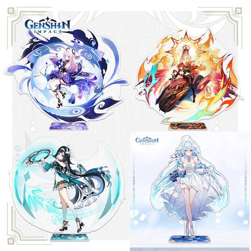 Doujin genshin impact Citlali Mavuika Furina character model standing ...