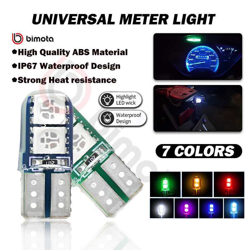 T10 Motorcycle Meter LED Dashboard Light Signal Indicator Lamp Bulb ...