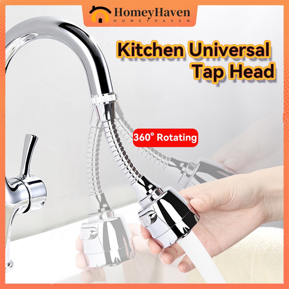 【Kitchen Universal Tap Head】360 Degree Swivel 3 Modes Anti-Splash Water ...