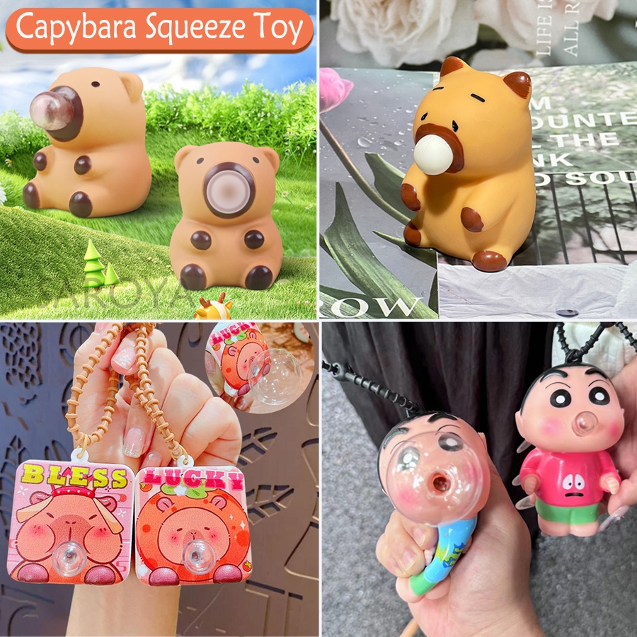 Capybara Doll Capybara Toys Spit Bubble Ornaments Capybara Figure ...
