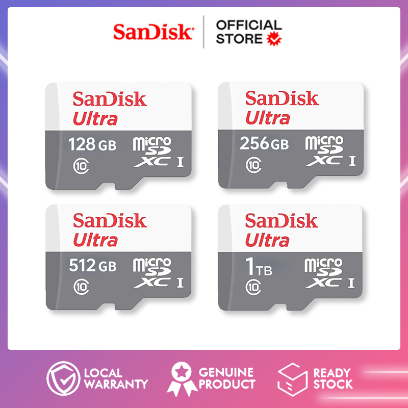 SanDisk Ultra Micro SDXC 128GB 256GB 400GB 512GB 1TB Class 10 UHS-I Memory Card SDSQUNR - NEW ...