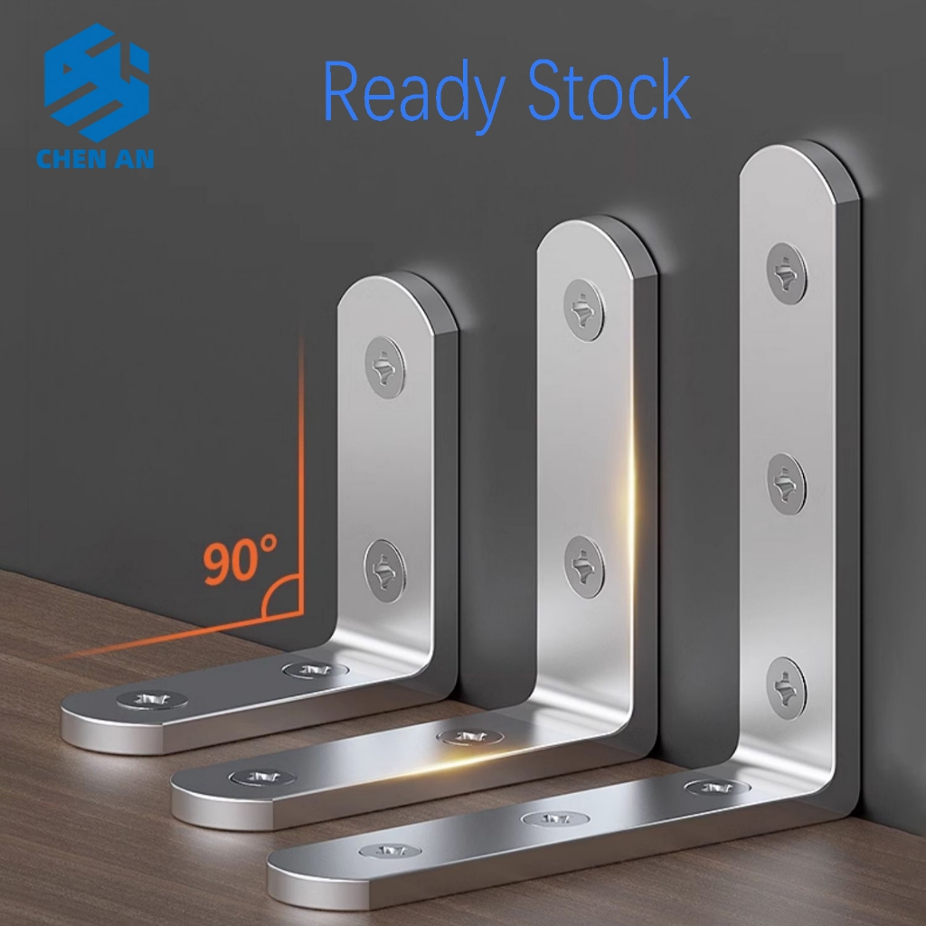 CHEN AN 10PCS/Ready Stock】Small L Bracket Stainless Steel Anti-Rust 90 ...