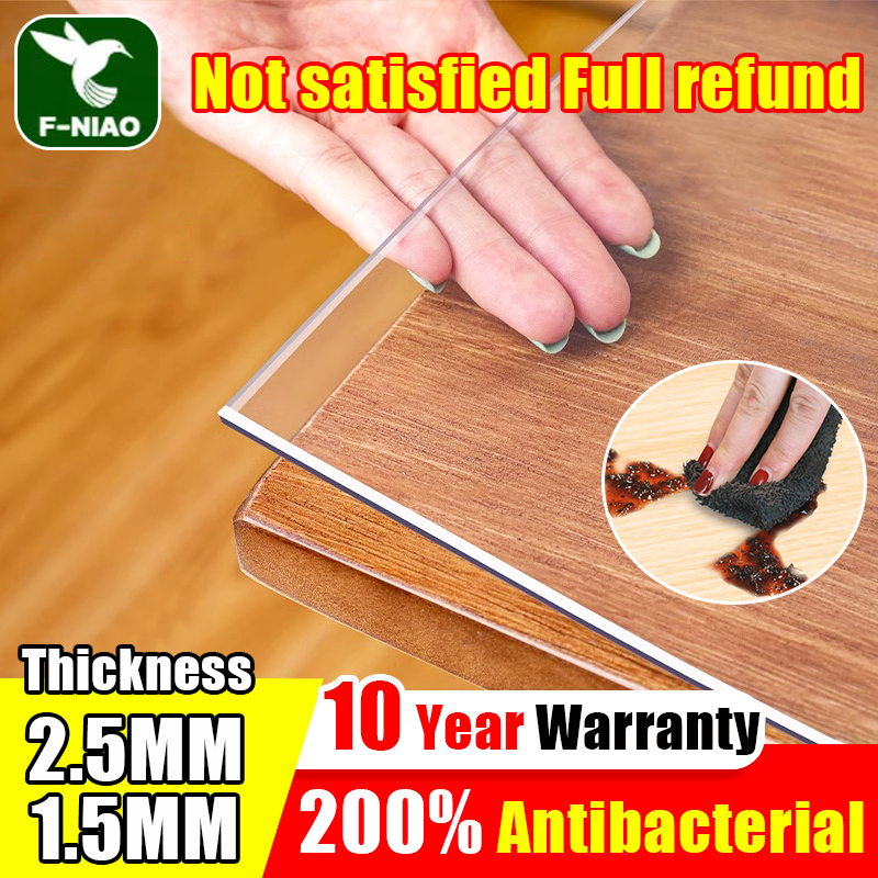 【24 hours delivery】 2.5mm thicknesses alas meja makan alas meja plastik ...