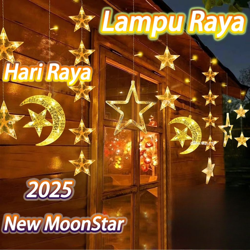 2025 Eid lampu Raya 5.5M Led Curtain Fairy light Lampu haisan light ...