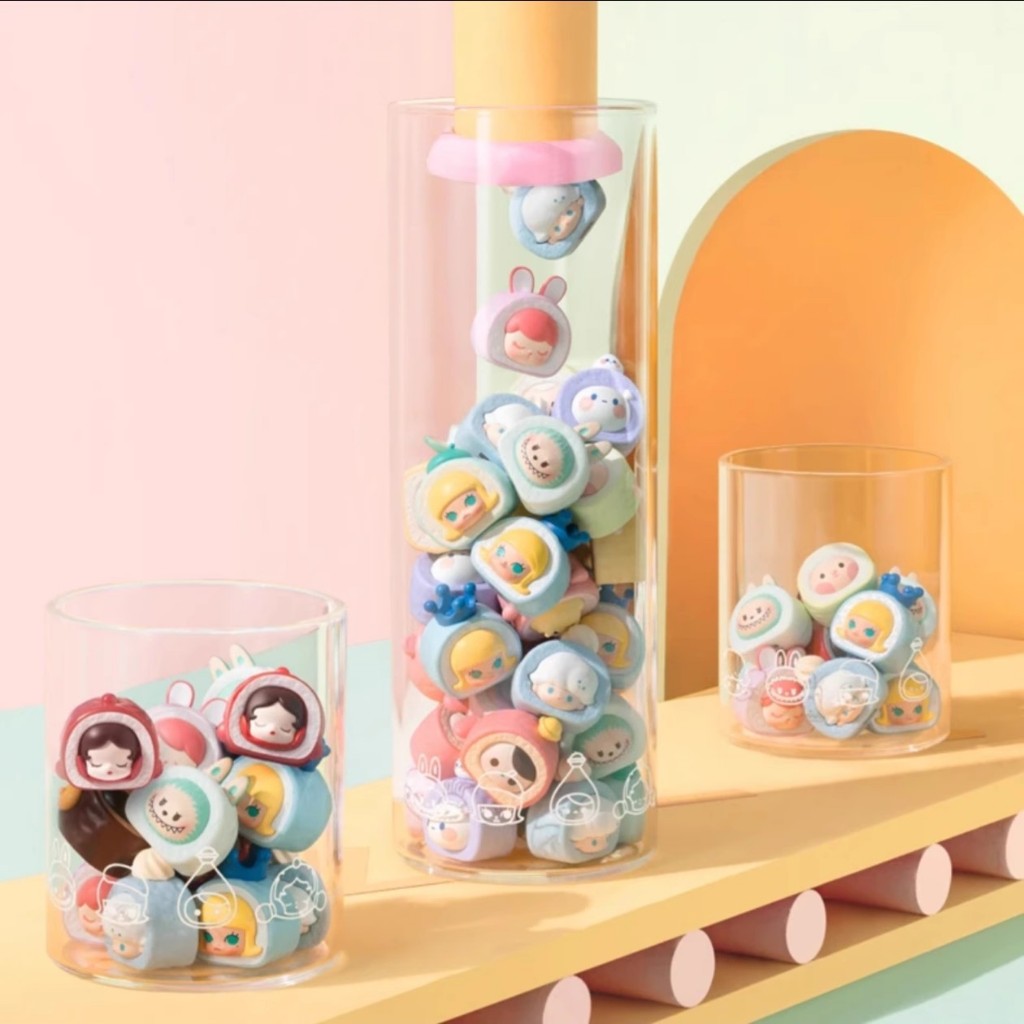 P POPMART POP BEAN Bubble Cute Granules Second Bomb Colorful Cream Roll ...