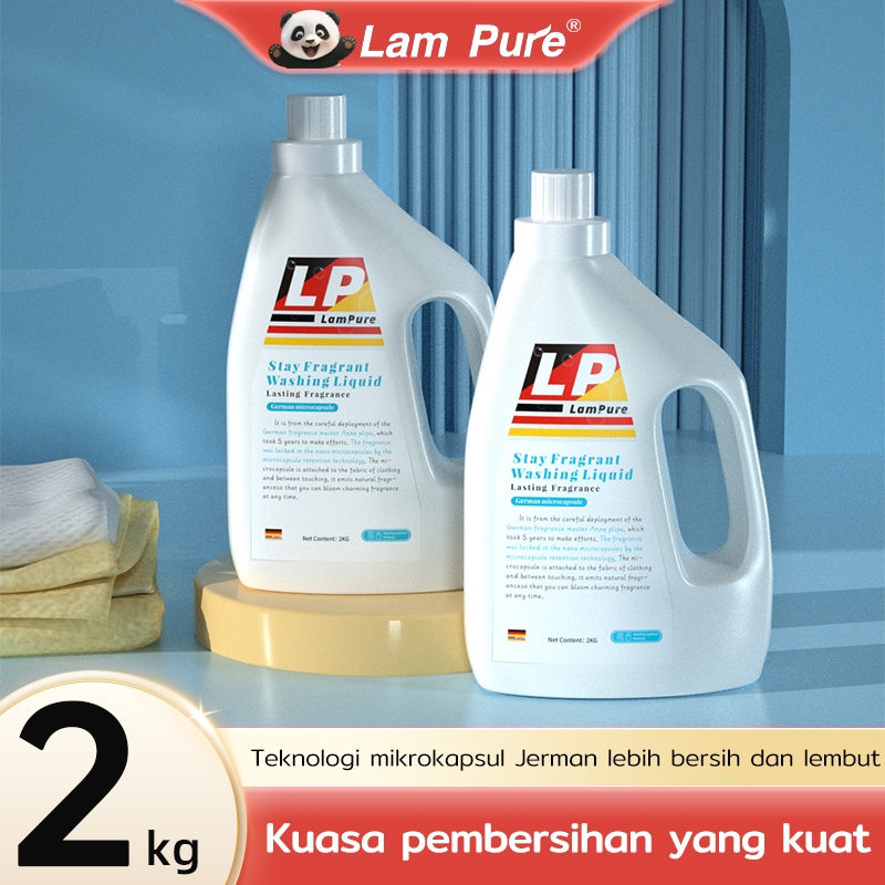 LamPure Large Bottle Of Laundry Detergent, 1 Bottle of 2 KG, Fresh ...