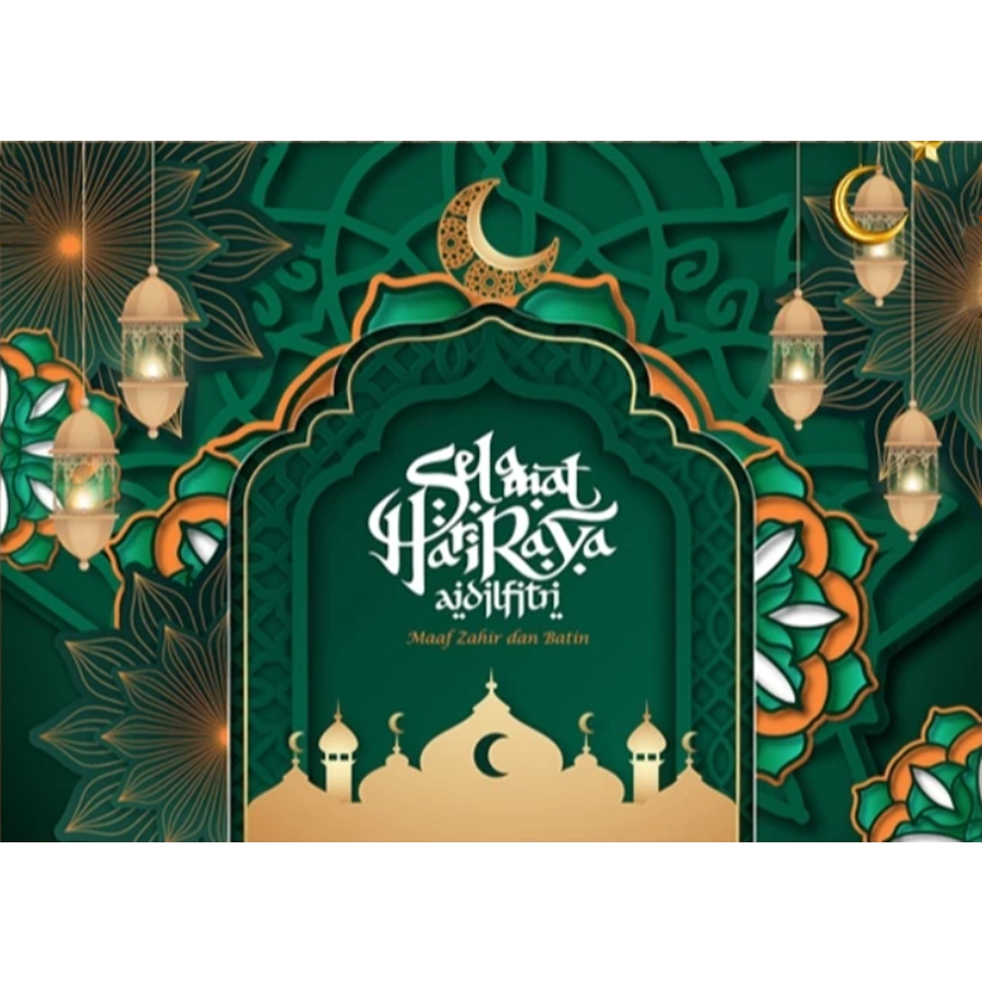 Polyester Fabric Hari Raya Aidilfitri Photography Backdrop Ramadan ...