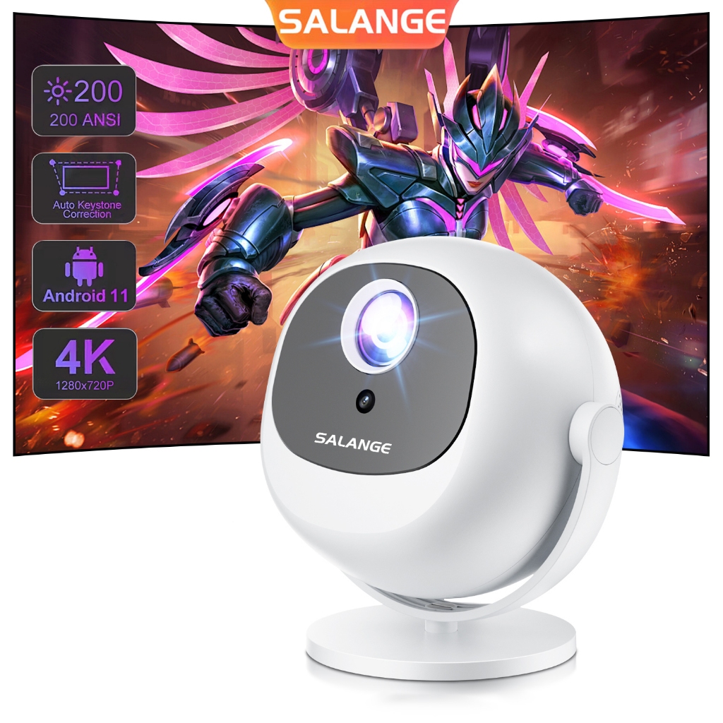 Salange P360 Portable Projector Electronic Eye Design HD 720P Android11 ...