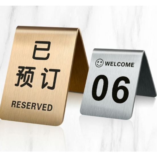 Stainless Steel Table Number Plate Restaurant Number Plate Pre-Ordered ...