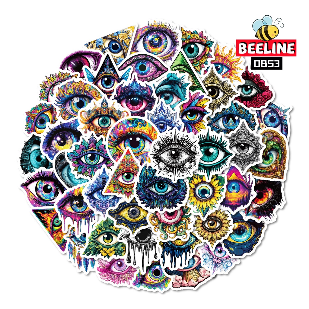 Beeline 50 Pcs Magic Eyes Stickers Thrilling Diy Decor Waterproof ...