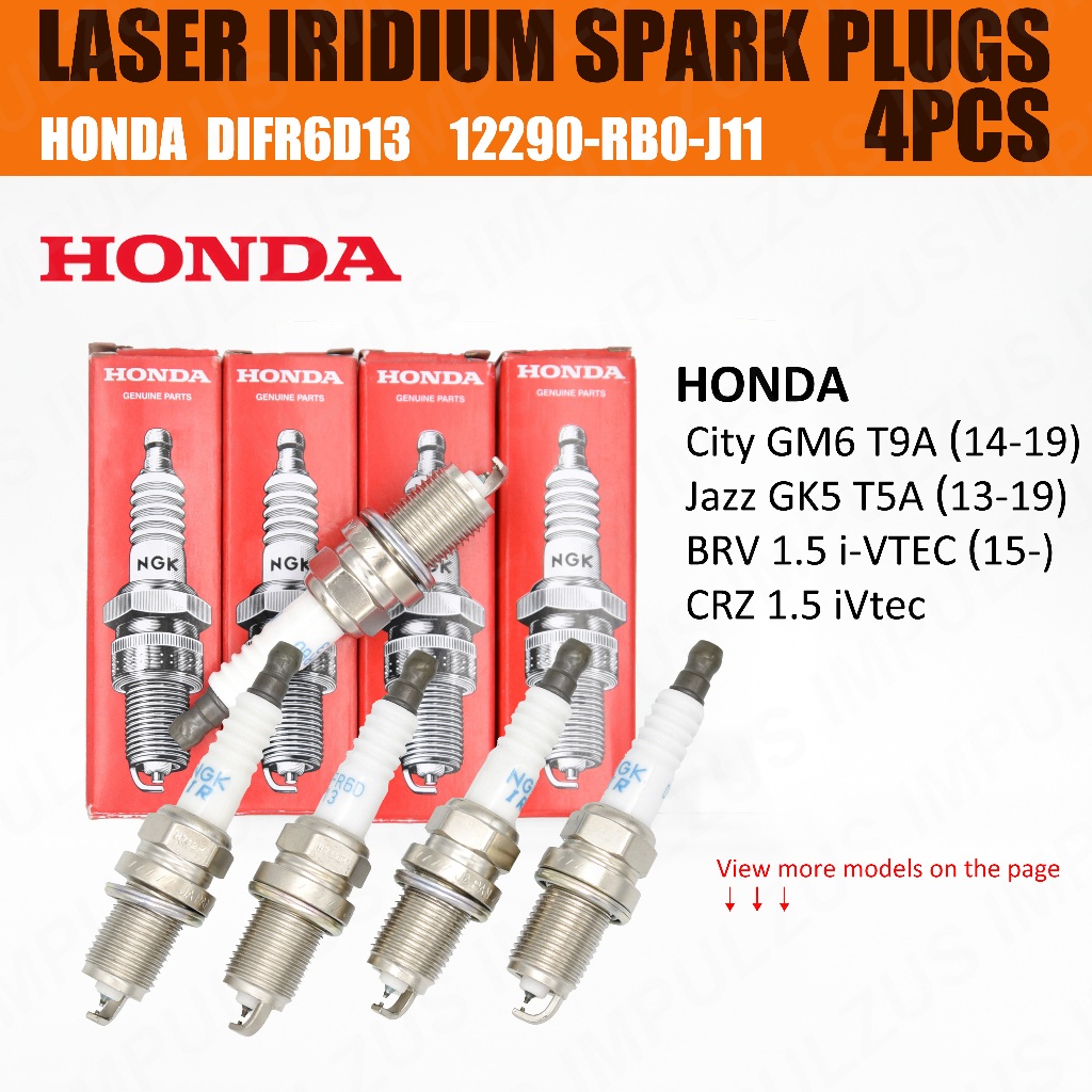 100%ORIGINAL HONDA NGK DIFR6D13 Laser Iridium Spark Plug For Honda City ...