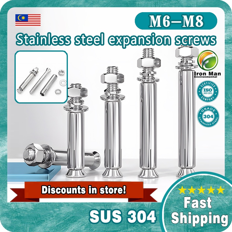 304 Stainless Steel Expansion Screw Expansion Screw M6-M8 Expansion ...