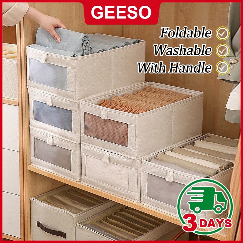 GEESO Kotak Baju Storage Clothes Organizer Storage Box For Clothes Bra ...