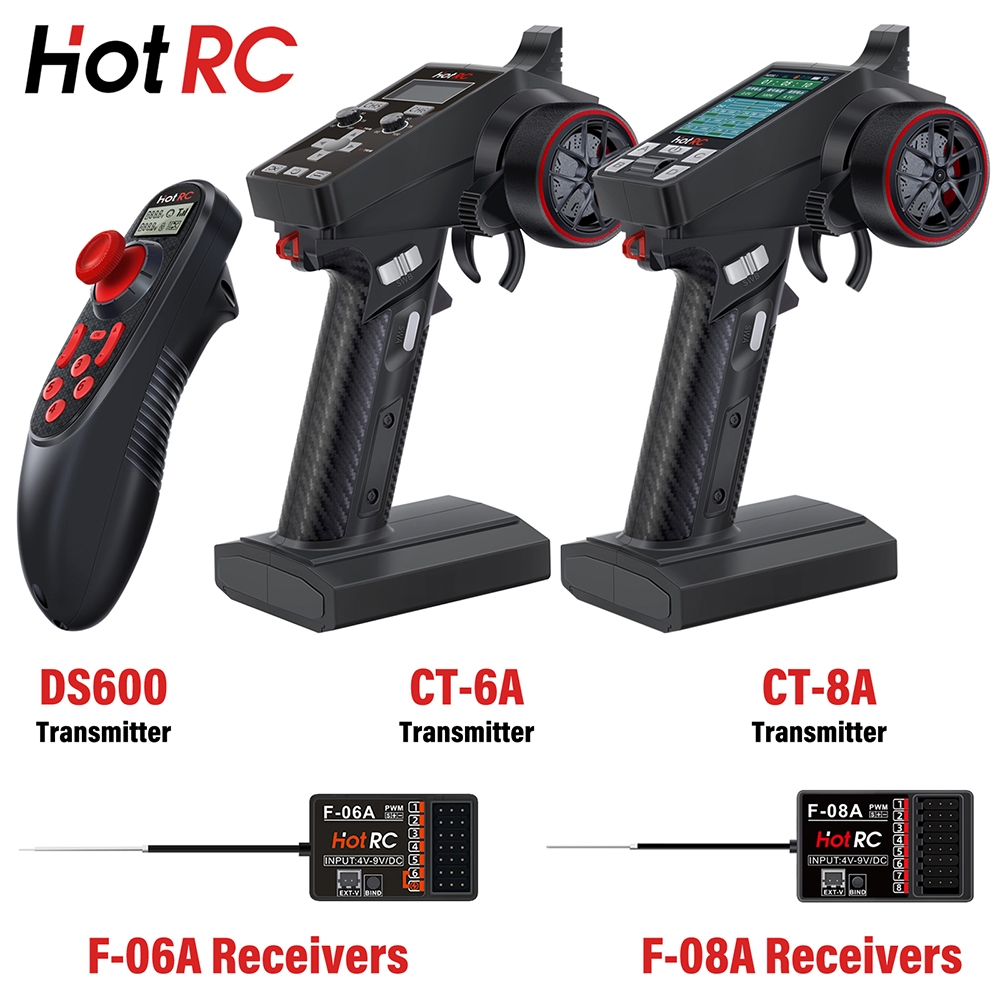 HotRC Transmitter CT-6A CT-8A DS600 6CH 8CH 2.4GHz Radio System Remote ...
