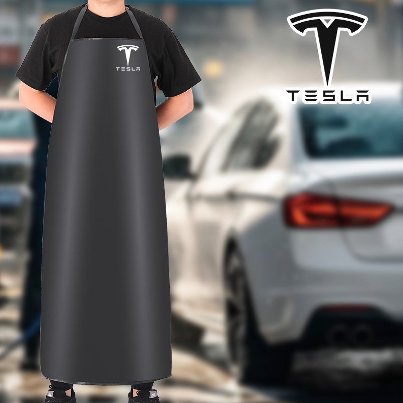 Waterproof Oilproof PVC Leather Apron Heavy Duty Industrial/Kitchen/Car ...