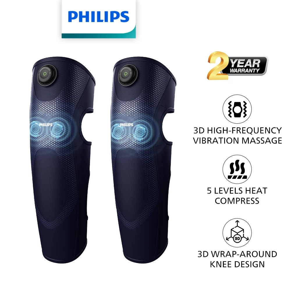 Philips Extended Knee & Calf Massager with Vibration & Heat 3D Surround ...
