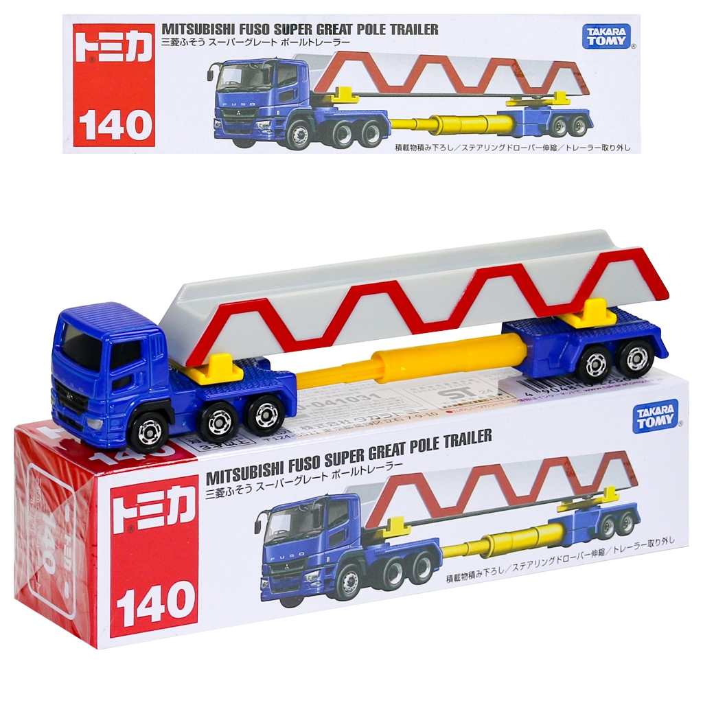 Long Tomica N0.140 Mitsubishi Fuso Super Great Pole Trailer Truck 1:64 ...