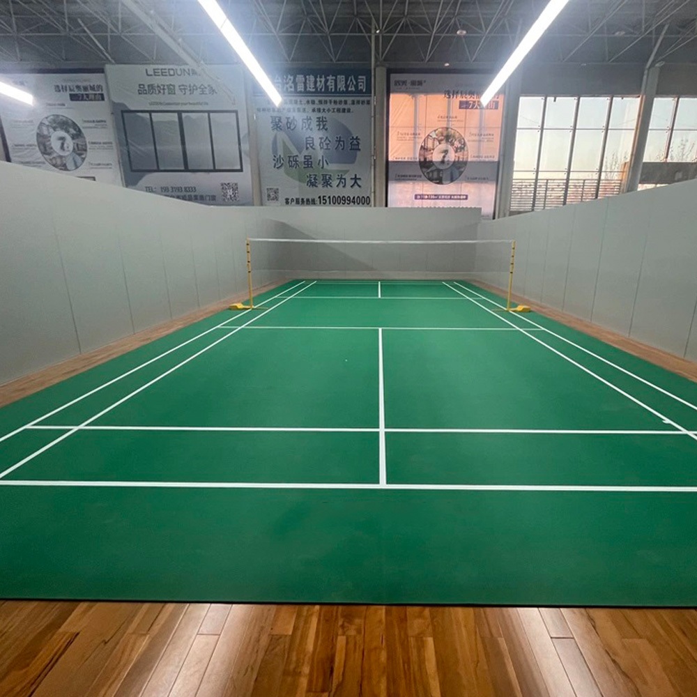 Beable Multi-purpose PVC Badminton Court Mat With Training Crystal Sand ...