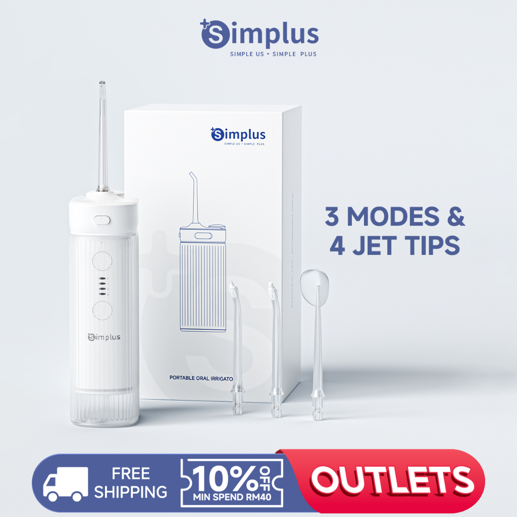 Simplus Water Flosser Cordless Rechargeable Travel Portable 3 Modes 4 ...