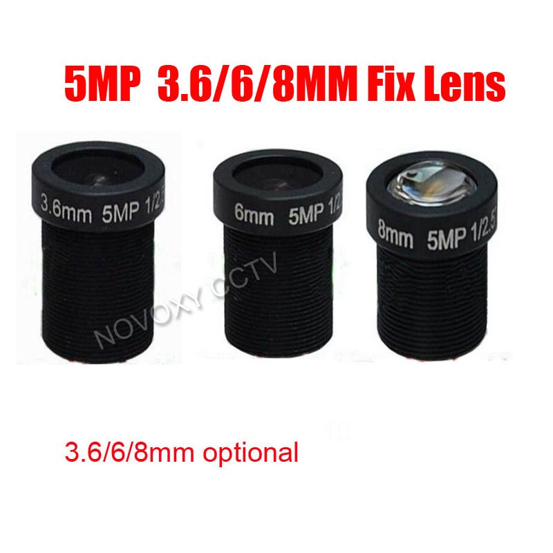 5mp 3.6mm 6mm cctv camera Board Lens Megapixel HD 1/2.5" M12 Mount For ...