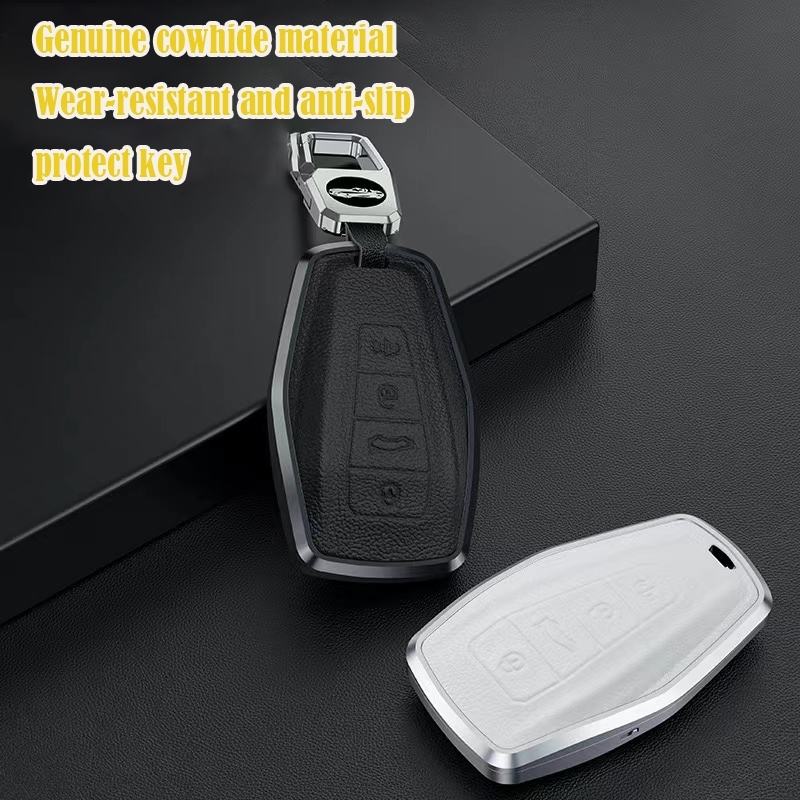 ZLWR Proton X50 X90 S70 Genuine Leather Key Case Aluminum Alloy Cowhide ...