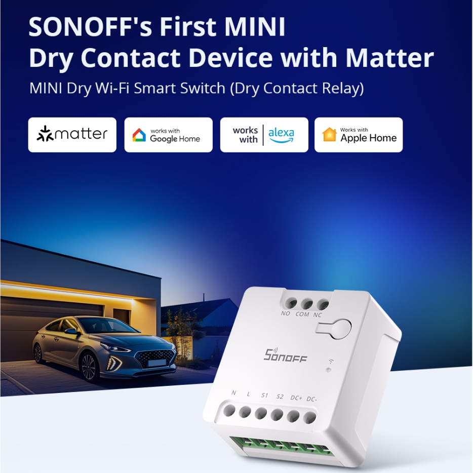 SONOFF MINI-D Wi-Fi Smart Switch First MINI Dry Contact Relay Device ...