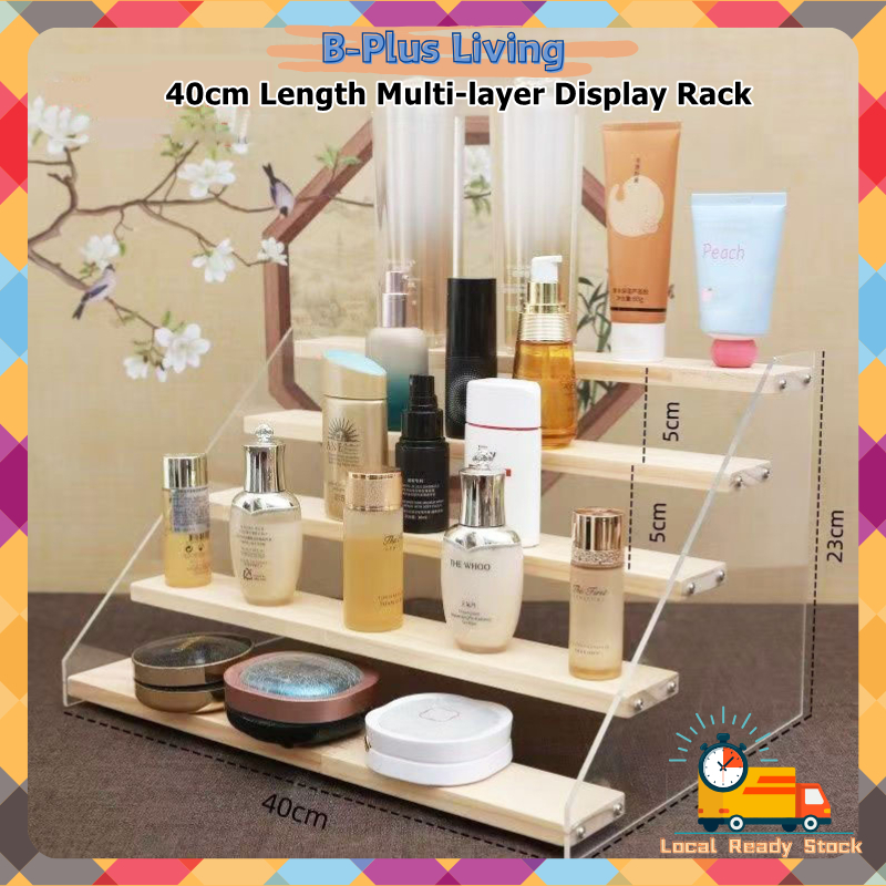 40cm 2/3/4/5 Tier Wooden Acrylic Display Stand Animation Model Riser ...