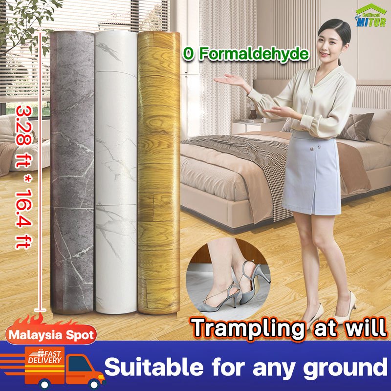 MITUR Tikar Getah Tebal 1gulung vinyl flooring Waterproof ...