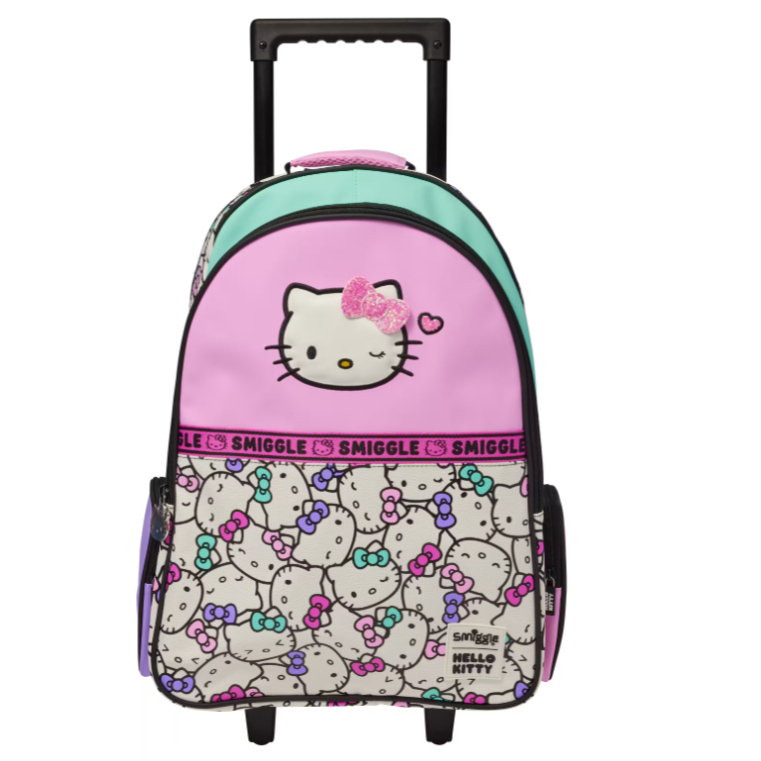 Smiggle Hello Kitty Backpack Trolley With Light Up Wheels | Shopee Malaysia