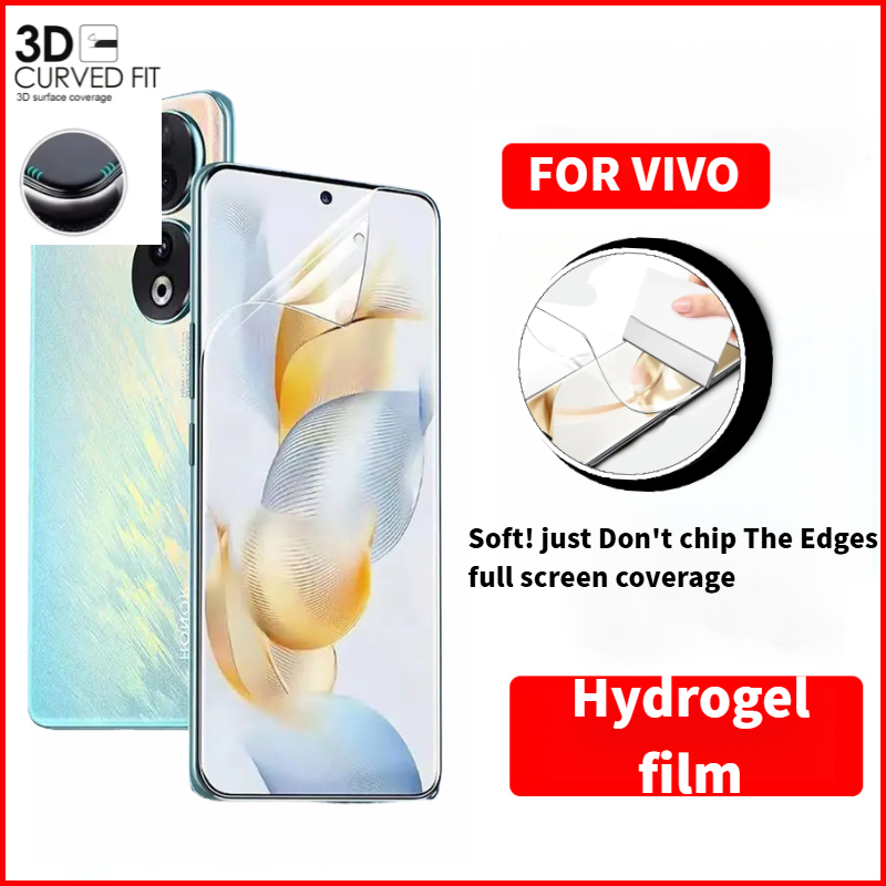 3D Curved Full Version HD Hydrogel Film for VIVO V50 V40 V40E V30 V30E V29 V27 V25 X200 X100 X90 ...