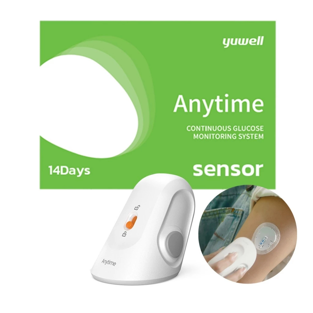 Yuwell Anytime CT3 Dynamic Blood Glucose Monitoring CGMS 24h Realtime Monitor Scan Free ...