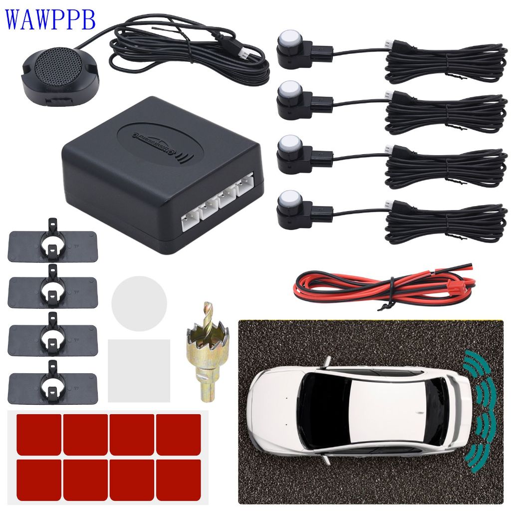 KAOLALI Car Parking Aid 4 Rear Sensors, Universal Car Parking Sensors ...