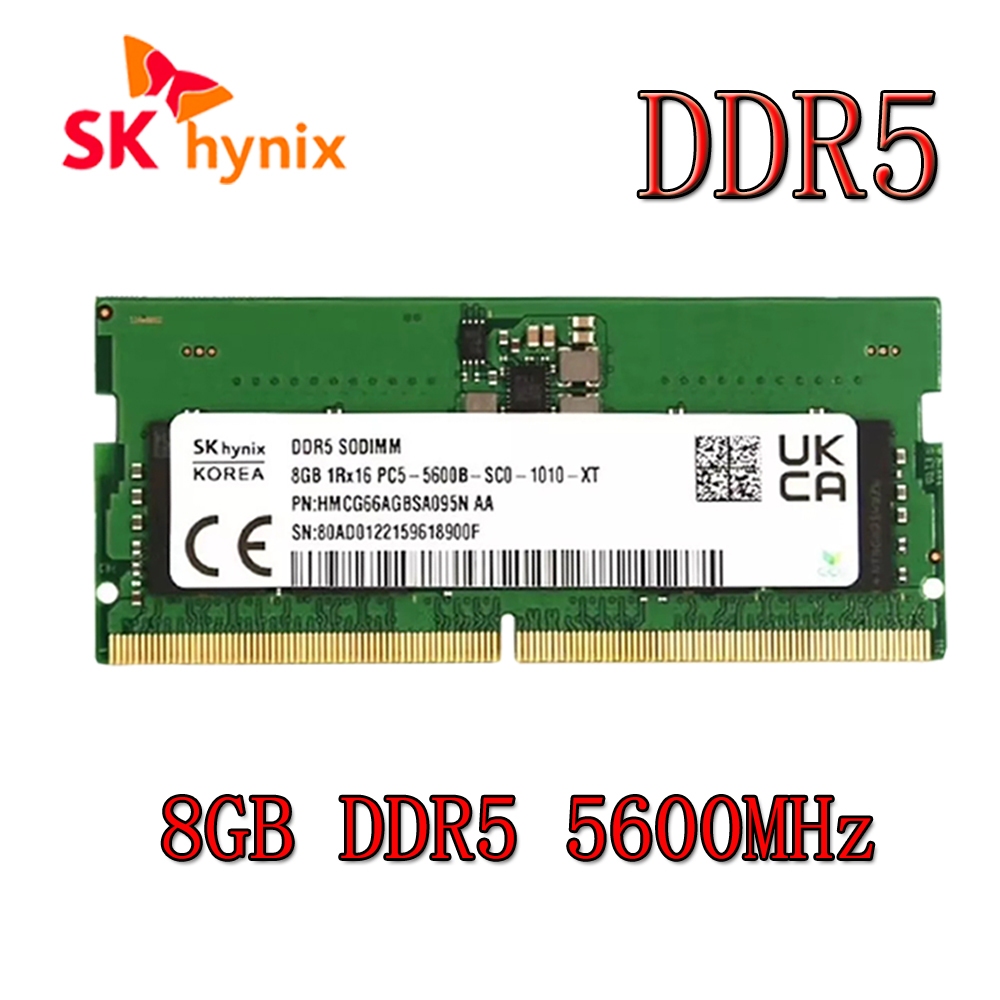 SK Hynix DDR5 SODIMM RAM 8GB DDR5 5600MHz PC5-44800S 1.1V Laptop Memory ...