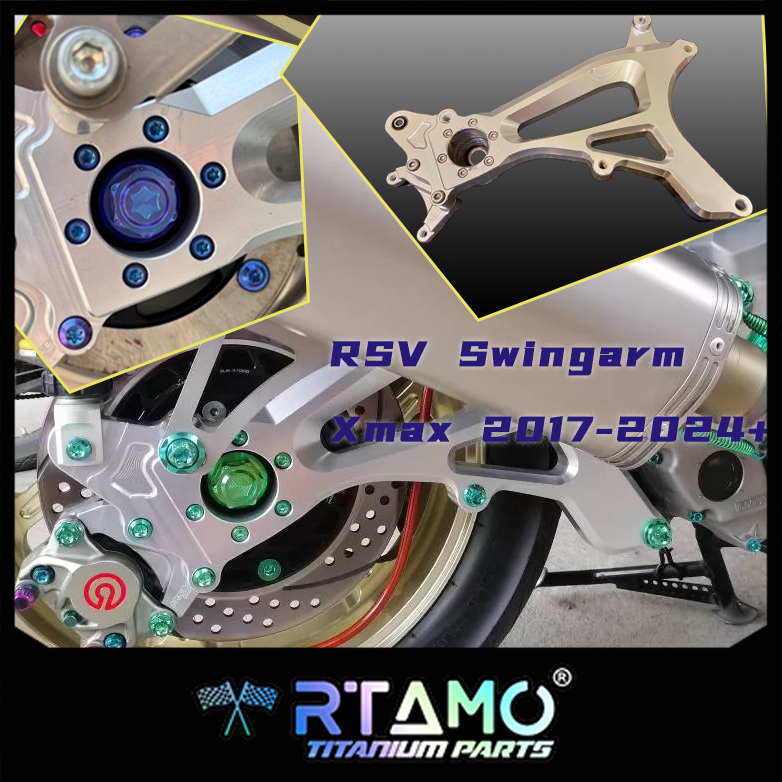 RTAMO Titanium Gr5 Xmax Swingarm Bolt RSV Racing Xmax250 300 Pipe Bolt ...