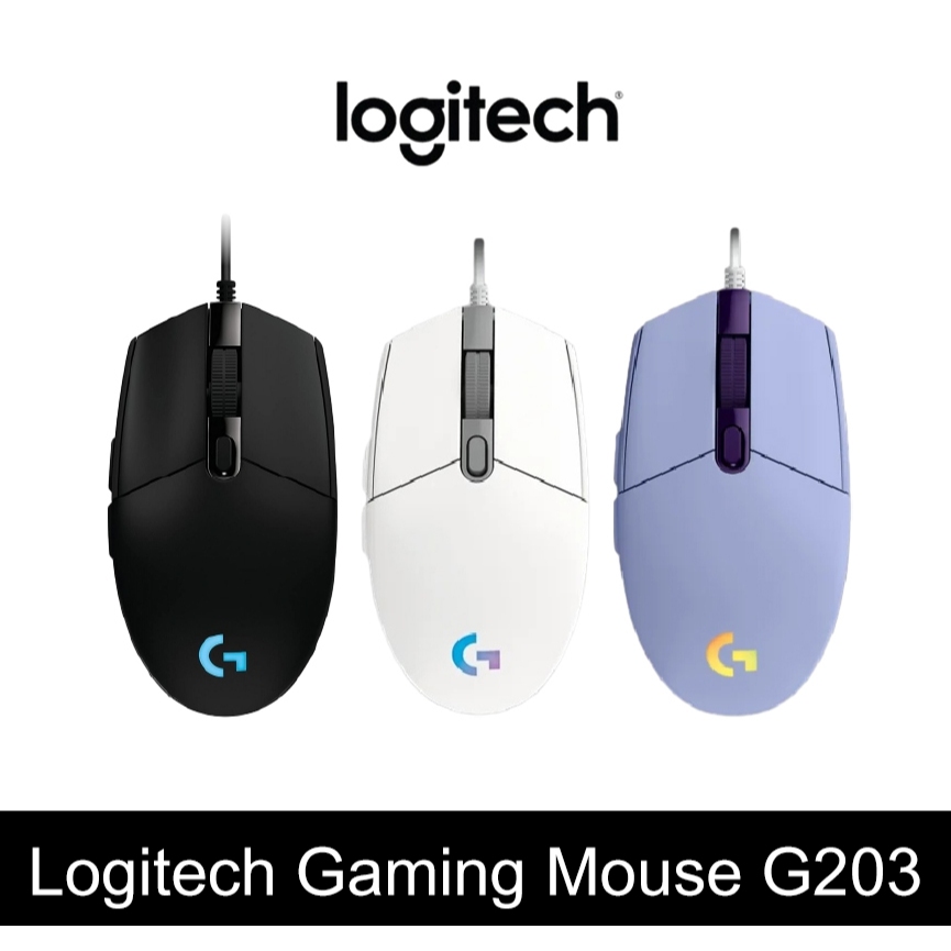 Logitech Gaming Mouse G203 2nd Gen 8,000 DPI, Rainbow Optical Effect ...