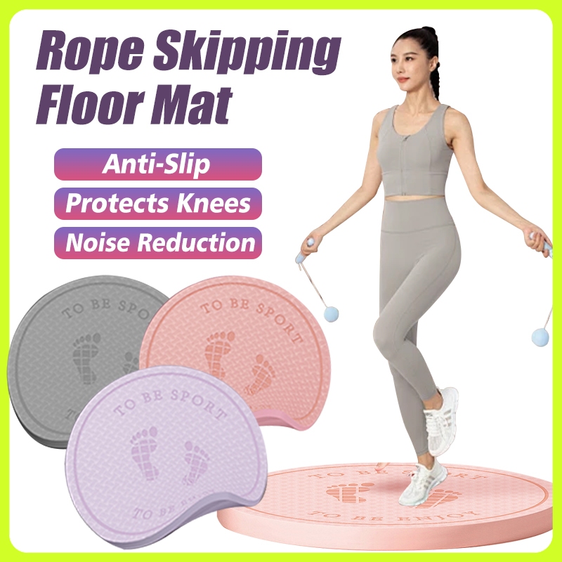 TPE Density Thicken Jump Rope Mat Sports Silent Pads Anti Slip Sound ...