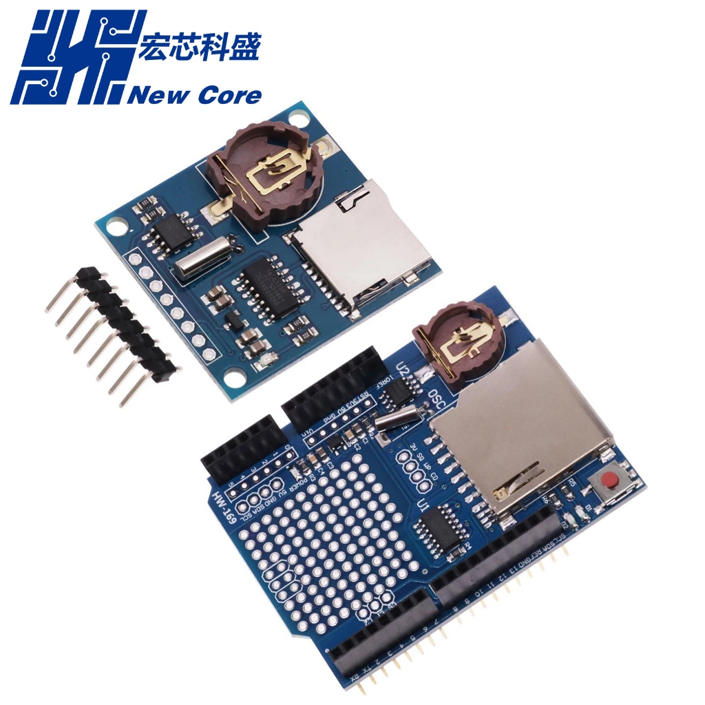 Mini DS1307 V1.0 Real Time Clock Logger Data Logger Expansion Module Micro Memory Card Shield ...