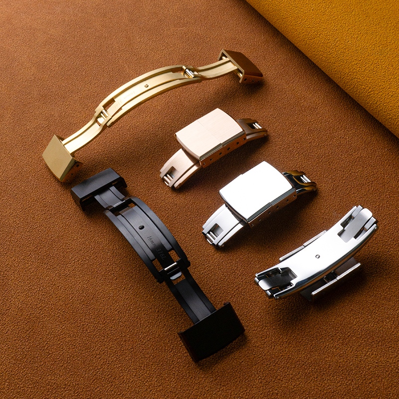 Watch buckle Double Click spring Deployant Clasp 16mm 18mm Fast Release ...
