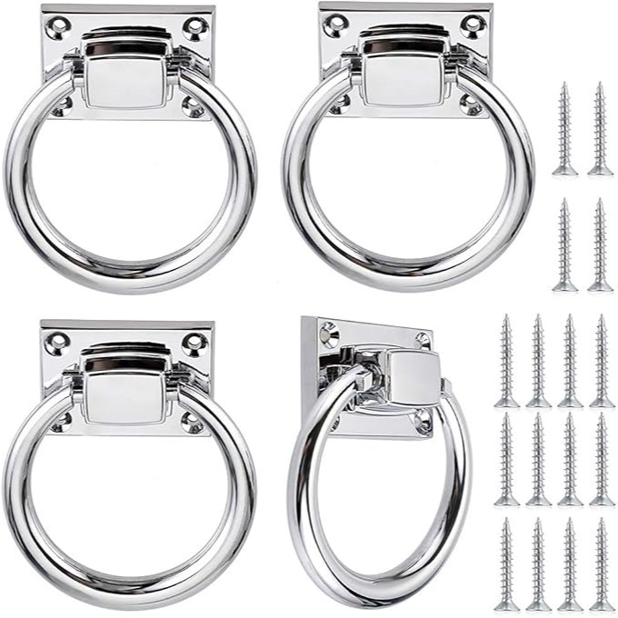 1pcs 80mm Chair Back Pulls Cabinet Drop Pull Handle Rings Modern Wooden Door Knocker Round Chair ...