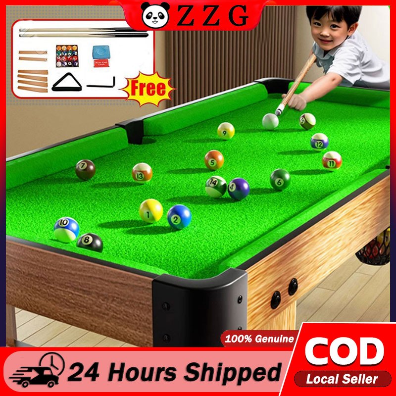 【ZZG】Mini billiard Table for Kids wooden with tall feet pool table set ...