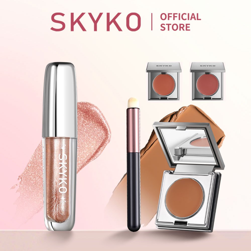 SKYKO 2 Pcs Face Makeup Set Liquid Eyeshadow Blush Cream | Shopee Malaysia