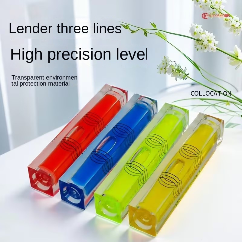 High precision mini level bubble, small level bubble, three line flat ...