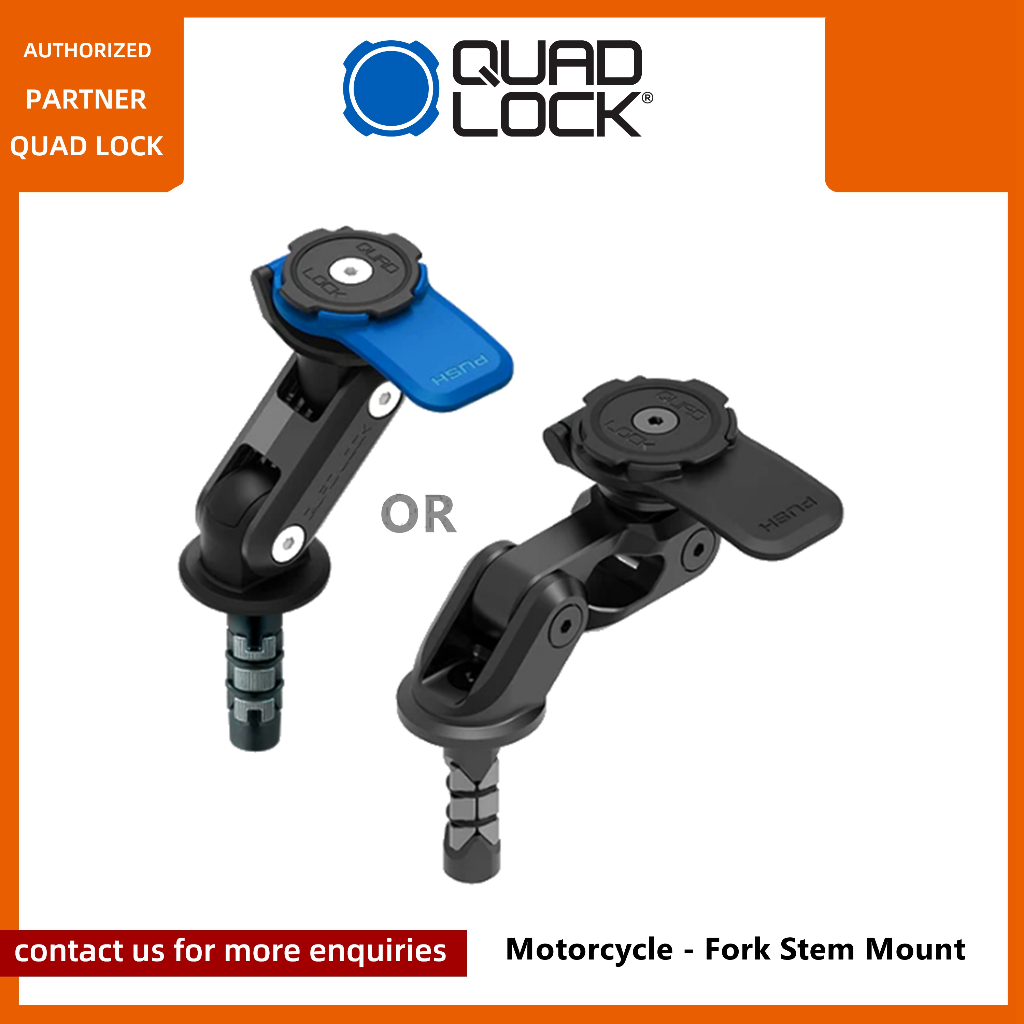 Genuine QUAD LOCK Motorcycle Fork Stem Mount or Fork Stem Mount PRO | Shopee Malaysia